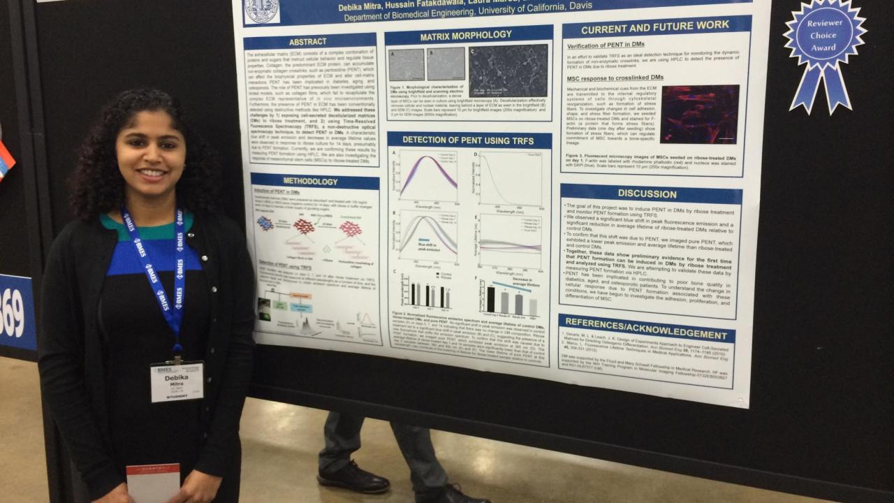 Congratulations to Debika Mitra for winning the 2014 BMES Reviewer's Choice Poster Award ...